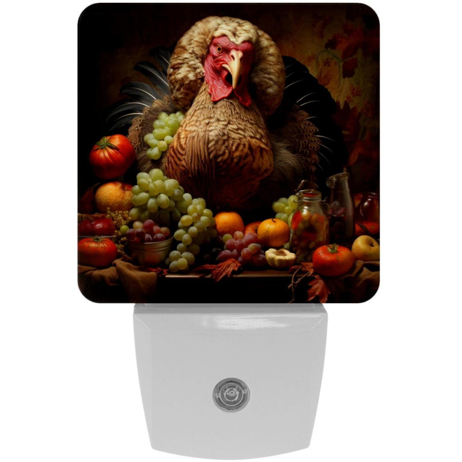 Thanksgiving turkey LED Square Night Lights- Energy Efficient and ...