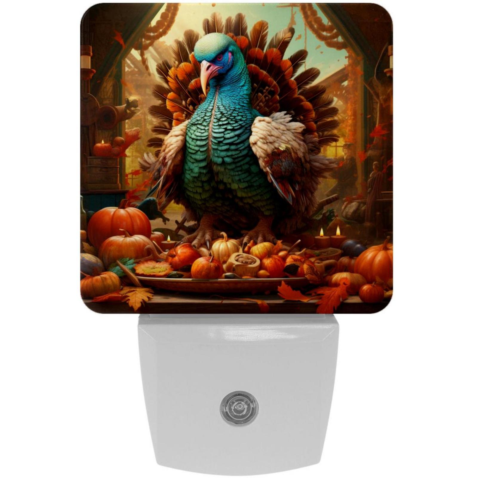 Thanksgiving turkey LED Square Night Lights - Modern Design, Energy ...