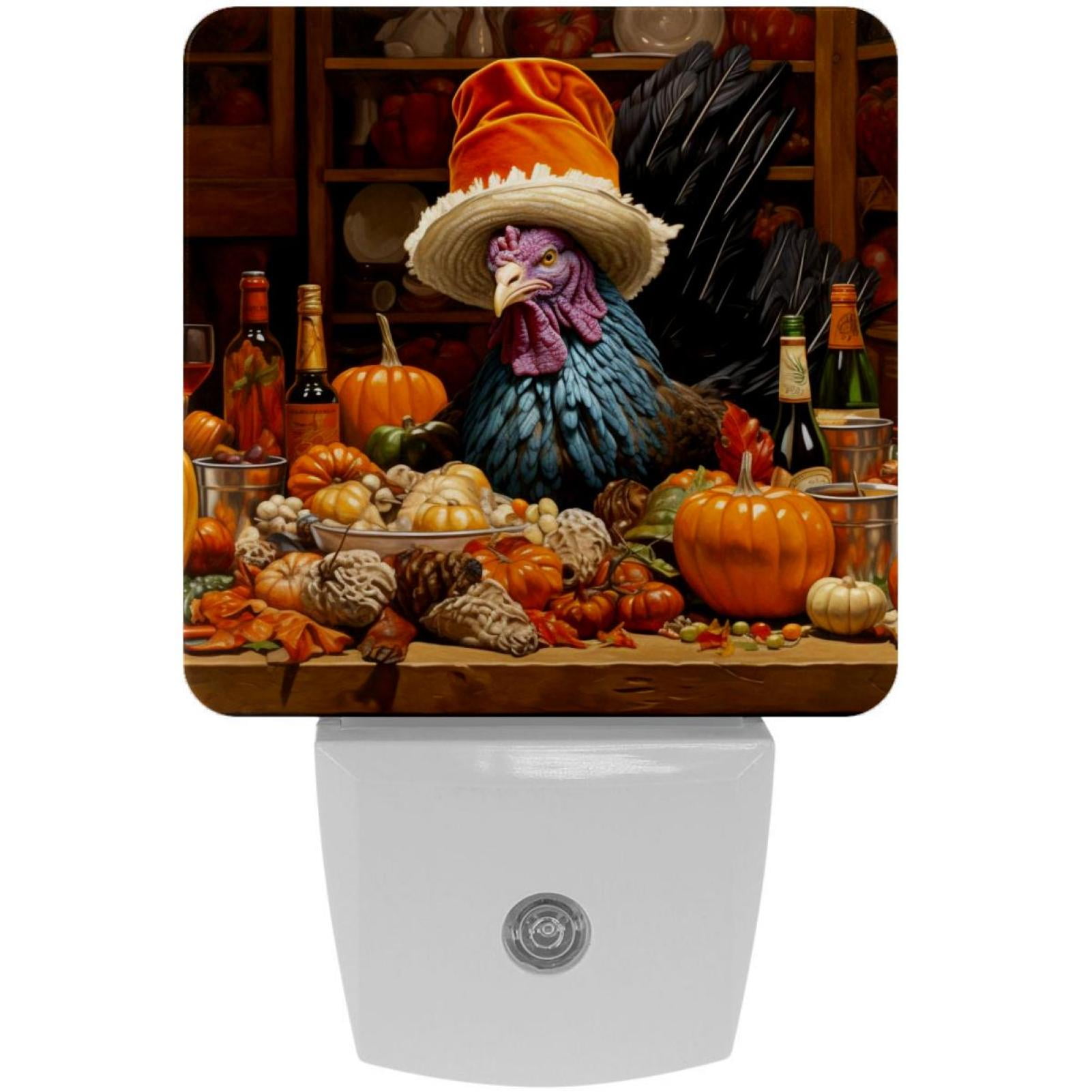 Thanksgiving turkey LED Square Night Lights - Modern Design, Energy ...