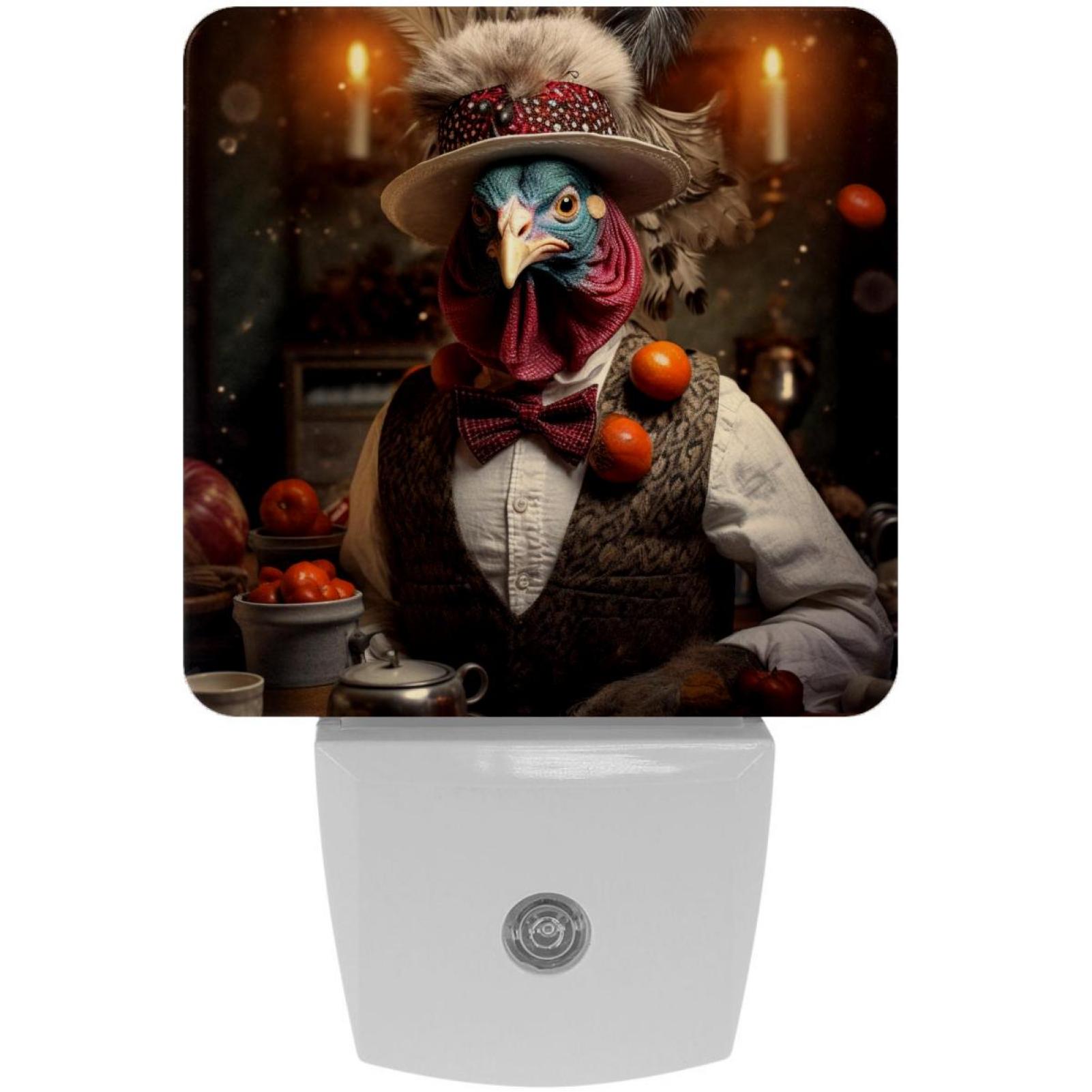 Thanksgiving turkey LED Square Night Lights - Modern Design, Soft Glow ...