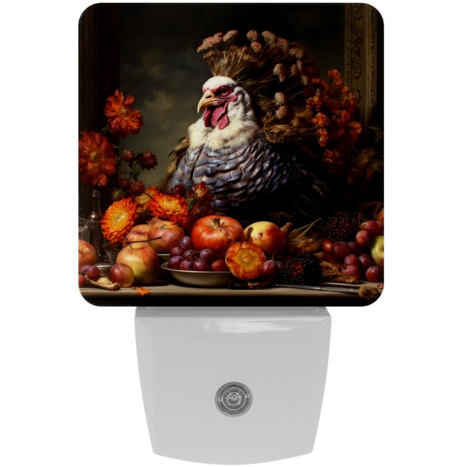 Thanksgiving turkey LED Square Night Lights - Modern and Versatile Plug ...