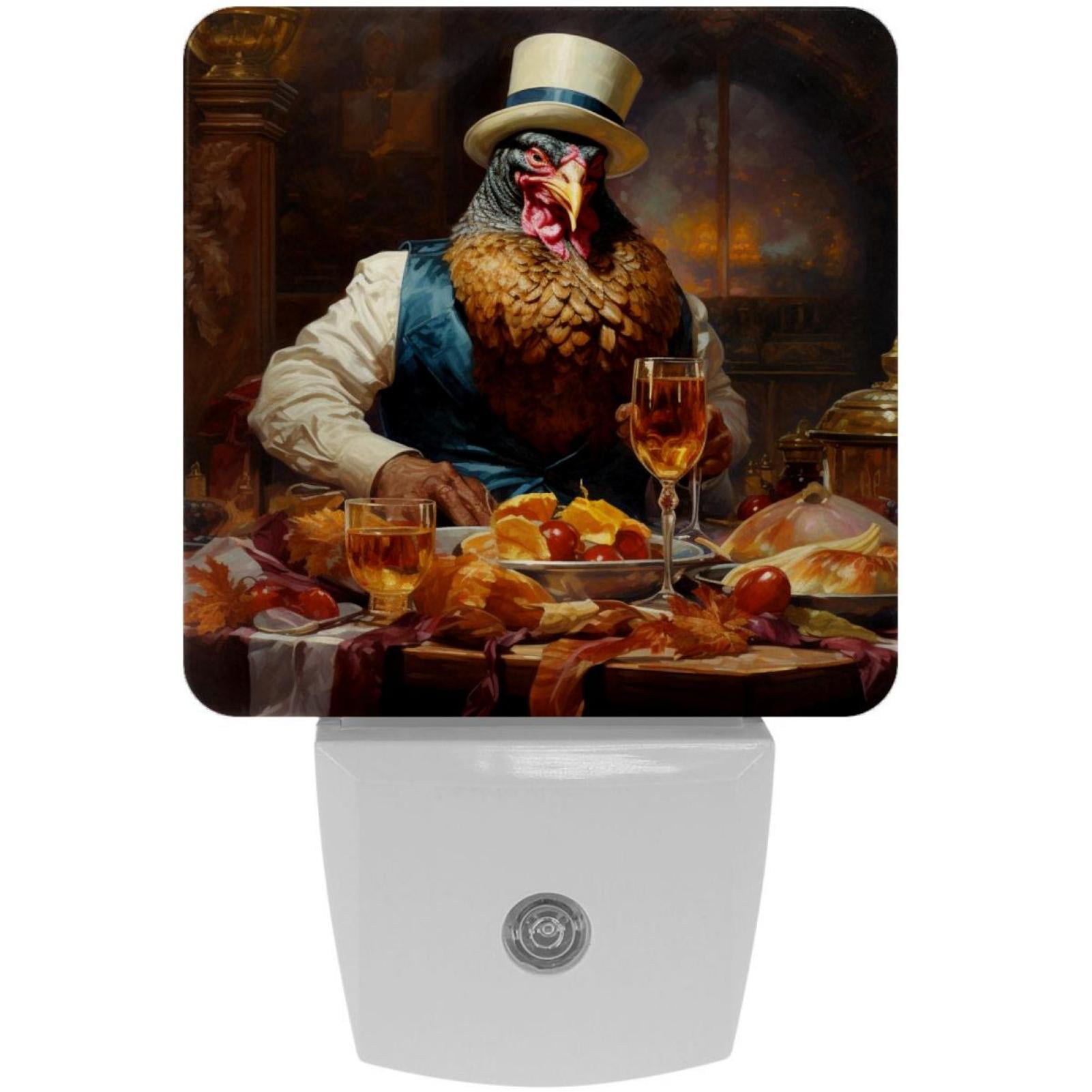 Thanksgiving turkey LED Square Night Lights - Modern and Versatile Plug ...