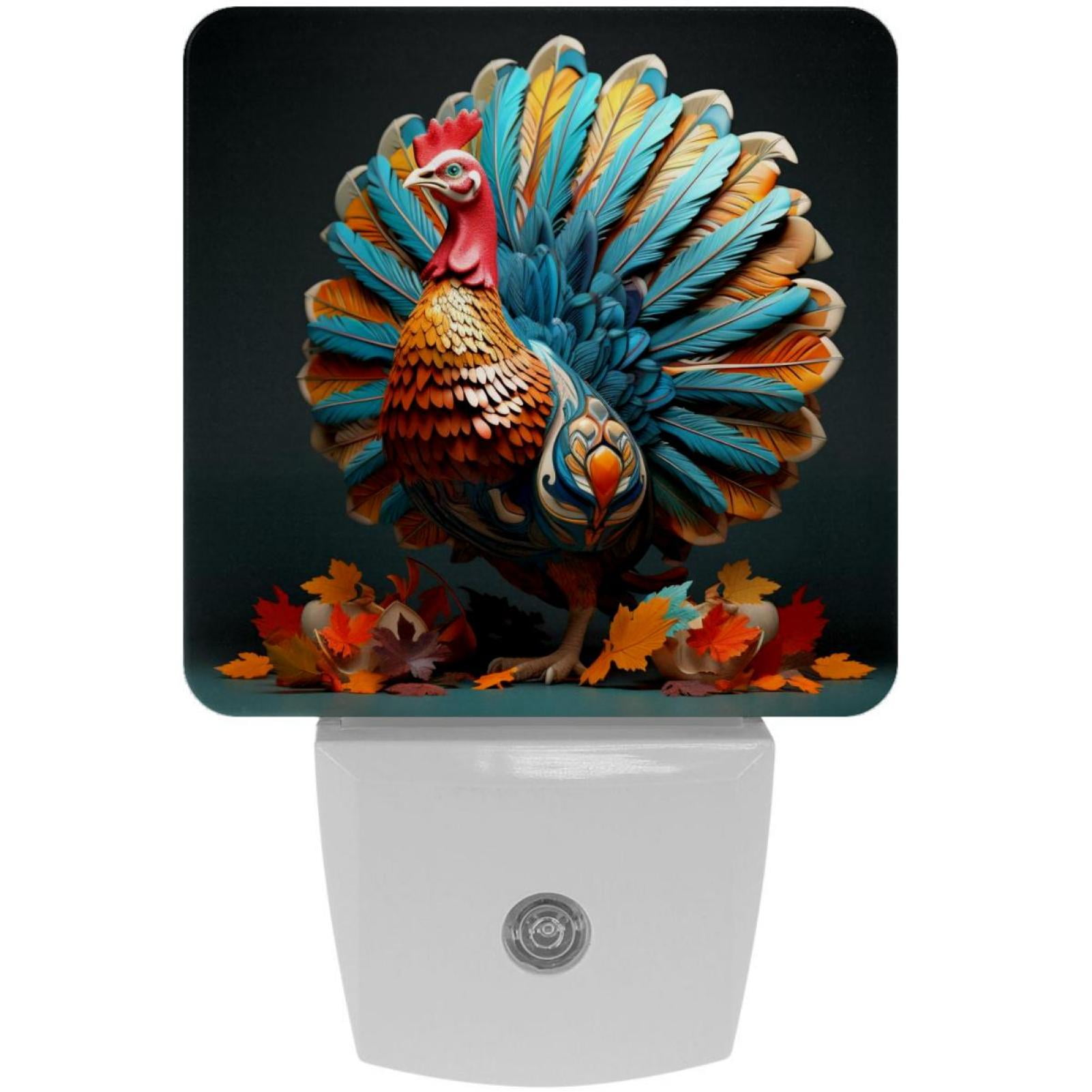 Thanksgiving turkey LED Square Night Lights - Small and Bright ...