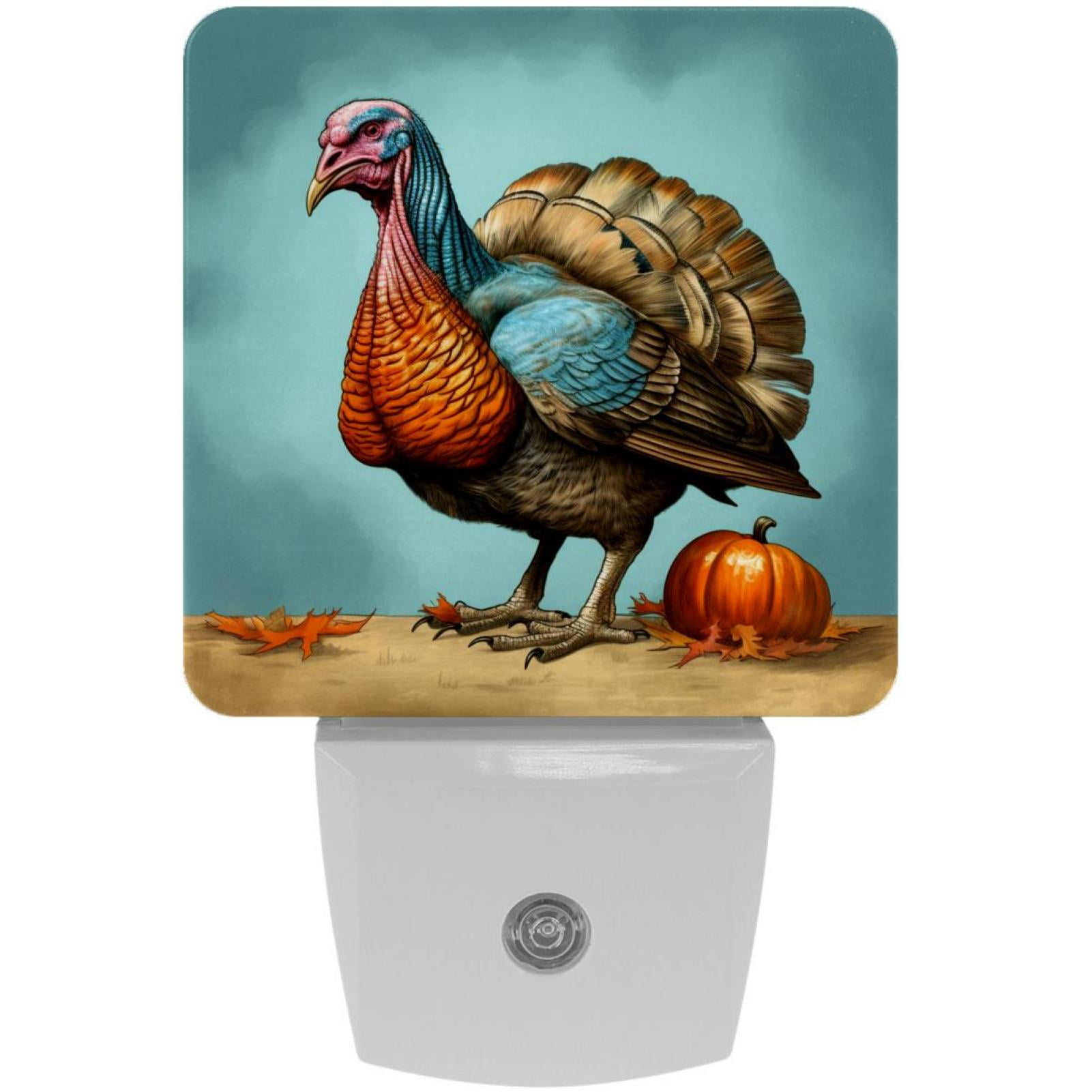 Thanksgiving turkey LED Square Night Lights - Stylish and Energy ...