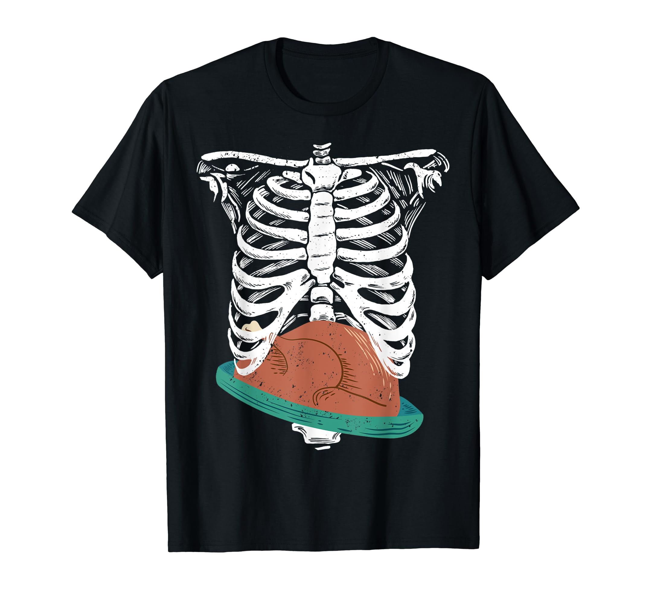 Thanksgiving turkey in ribcage skeleton Xray T-Shirt - Walmart.com