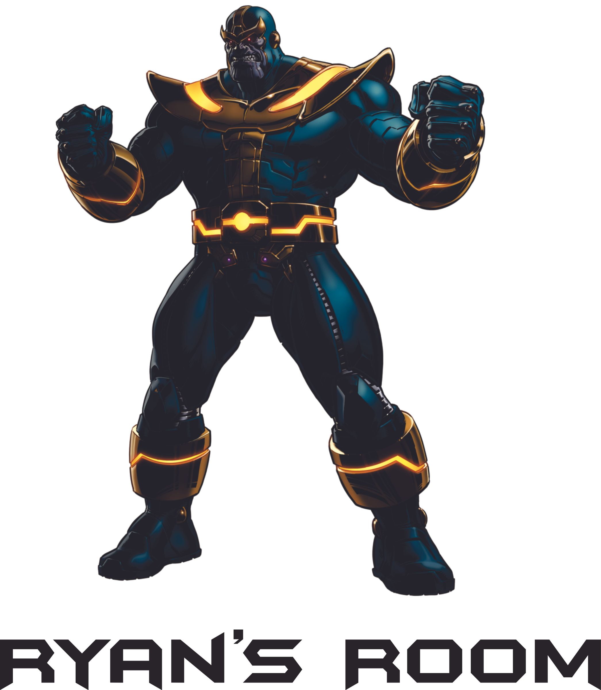 Thanos Infinity War Cartoon Character Vinyl Customized Name Wall Decal ...