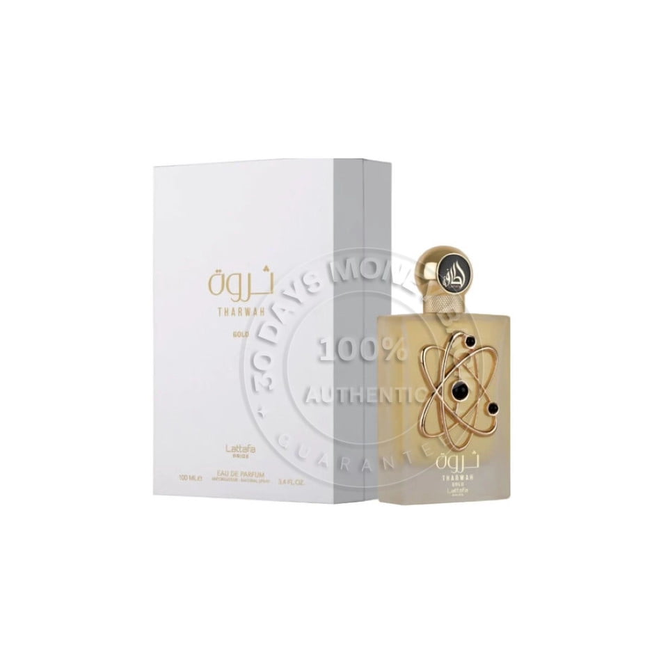 Tharwah Gold by Lattafa Perfume 3.4 oz / 100 ml – Unisex Eau de Parfum ...