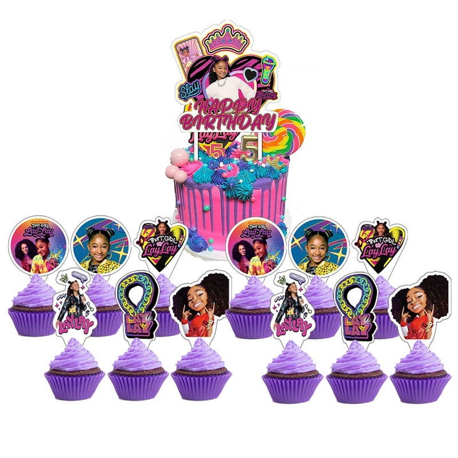 That Girl Lay Lay Cake Topper Cupcake Set Party Supplies Decoration ...