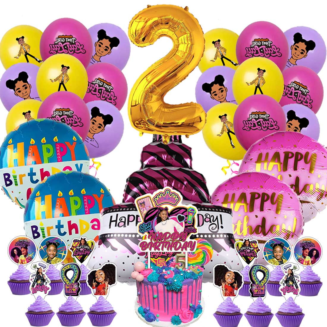 That Girl Lay Lay Party Supplies 2nd Decor Kit Balloons Birthday Cake ...
