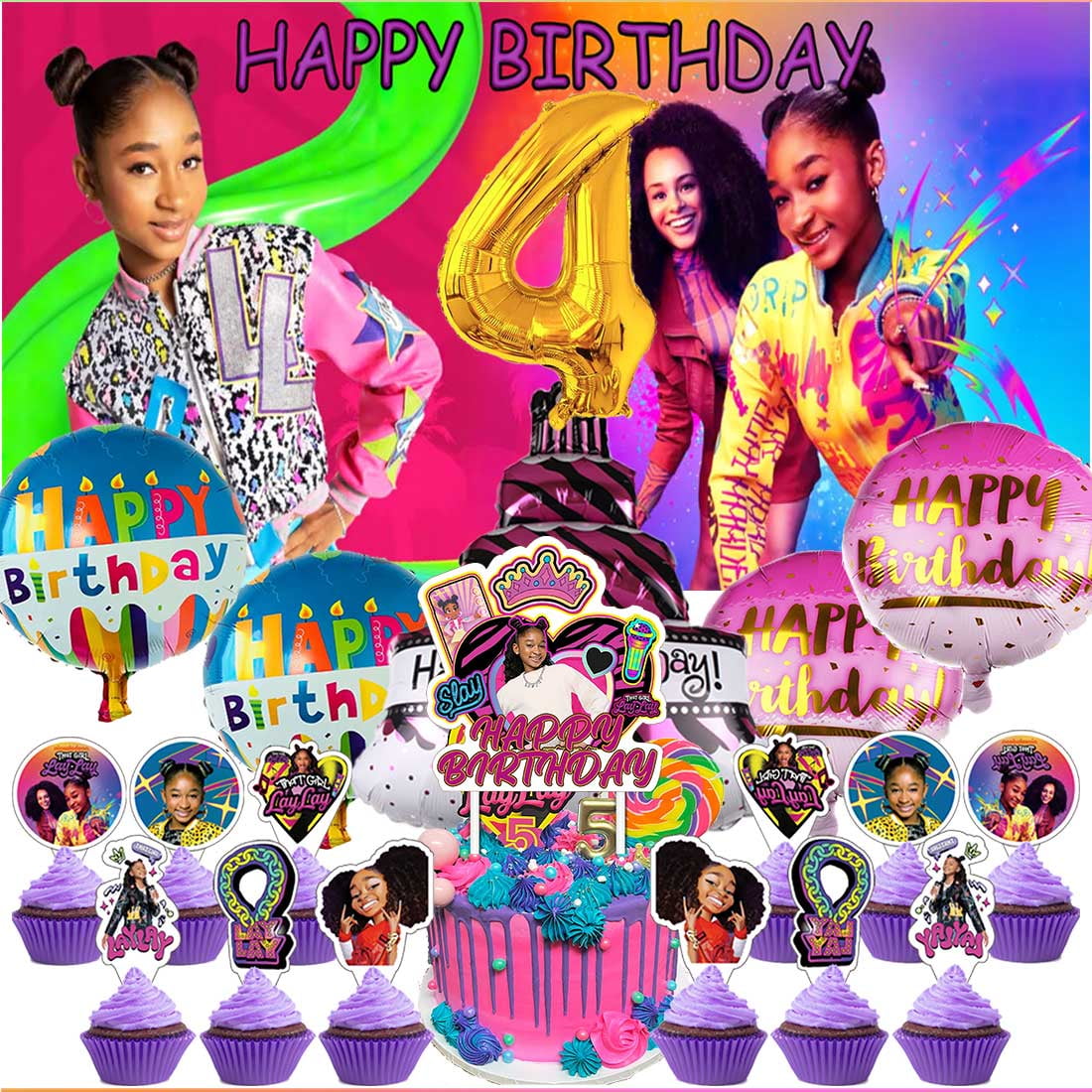 That Lay Lay Girl Party Supplies Decor 4th Kit Balloons Birthday Cake ...