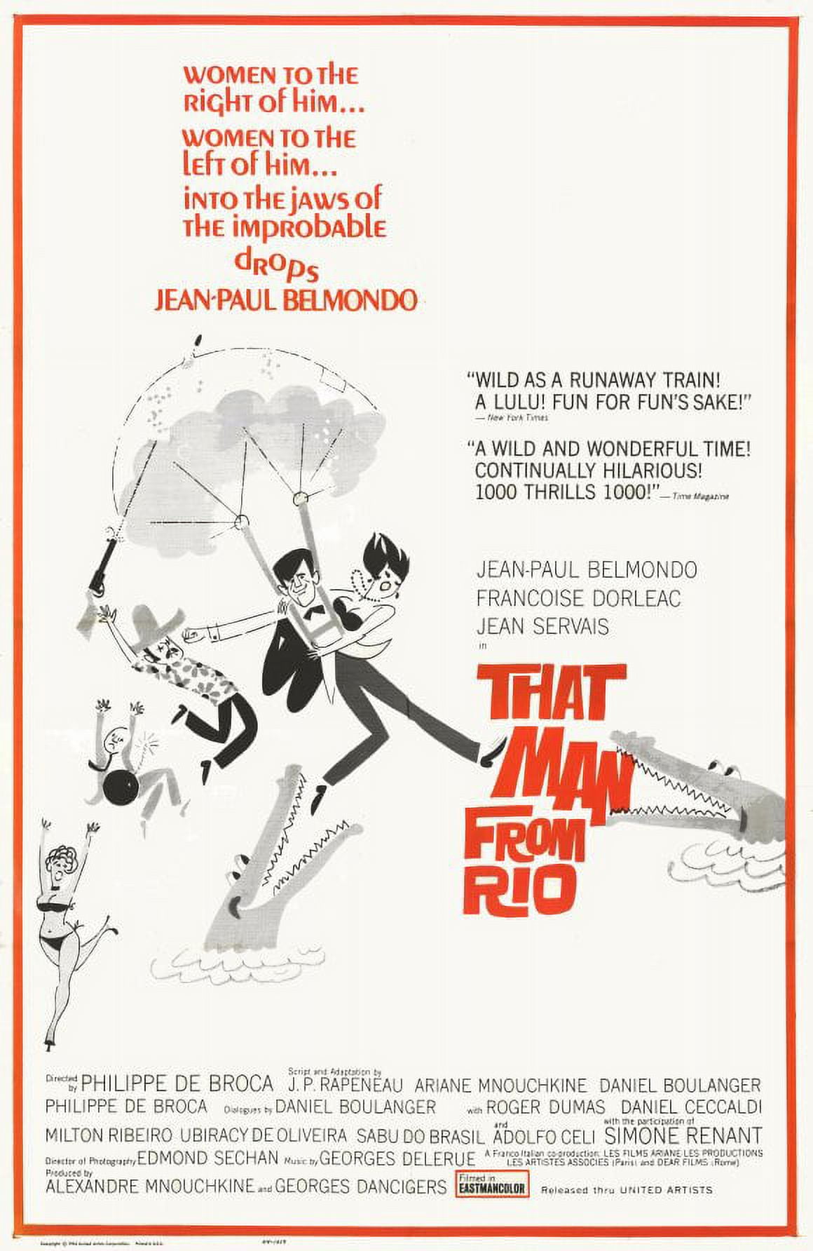 That Man From Rio - movie POSTER (Style B) (11" x 17") (1964) - Walmart.com