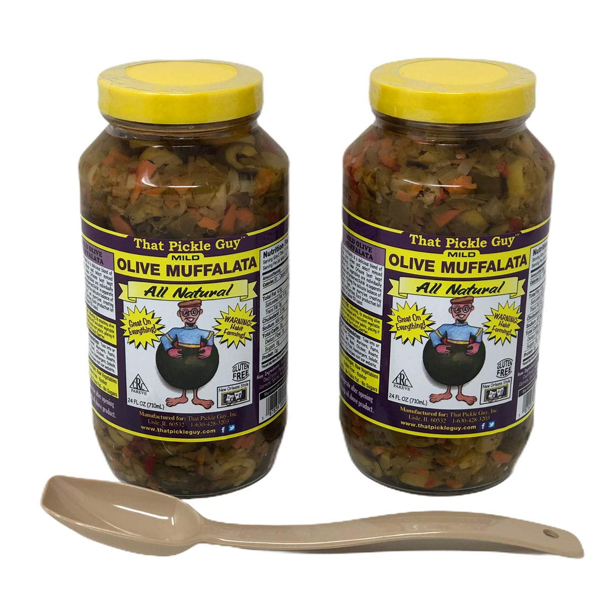 That Pickle Guy Mild Olive Muffalata (2 x 24 oz jars) bundle with a ...