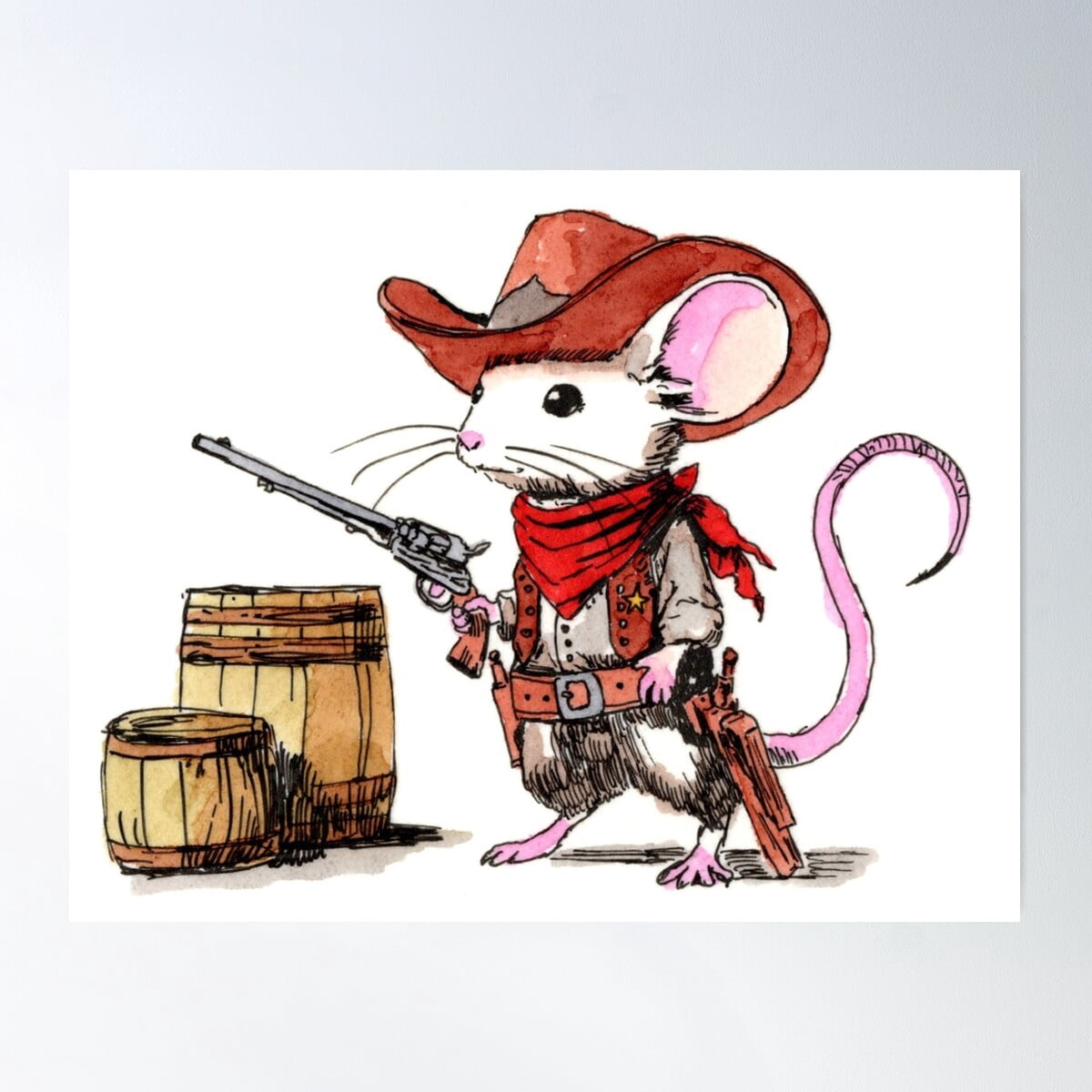 That'S Sheriff Mouse To You! Poster Wall Art, Modern Wall Decor For ...