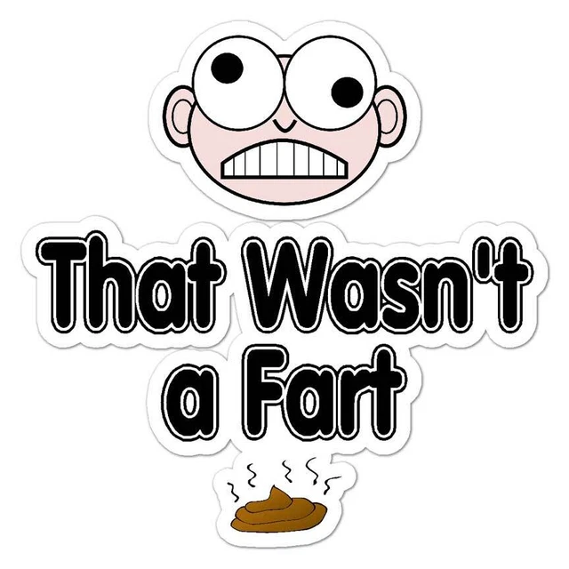 That Wasn'T A Fart Sticker Indoor Outdoor Phone Decal Water Bottle ...