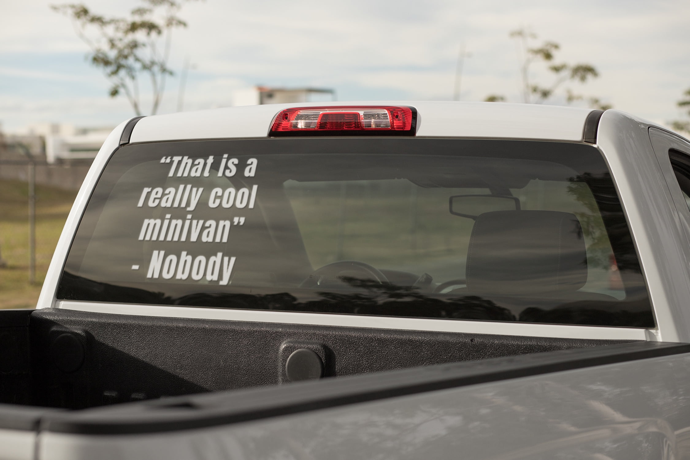 That is a really cool minivan - Nobody- Vinyl decal car truck van SUV ...