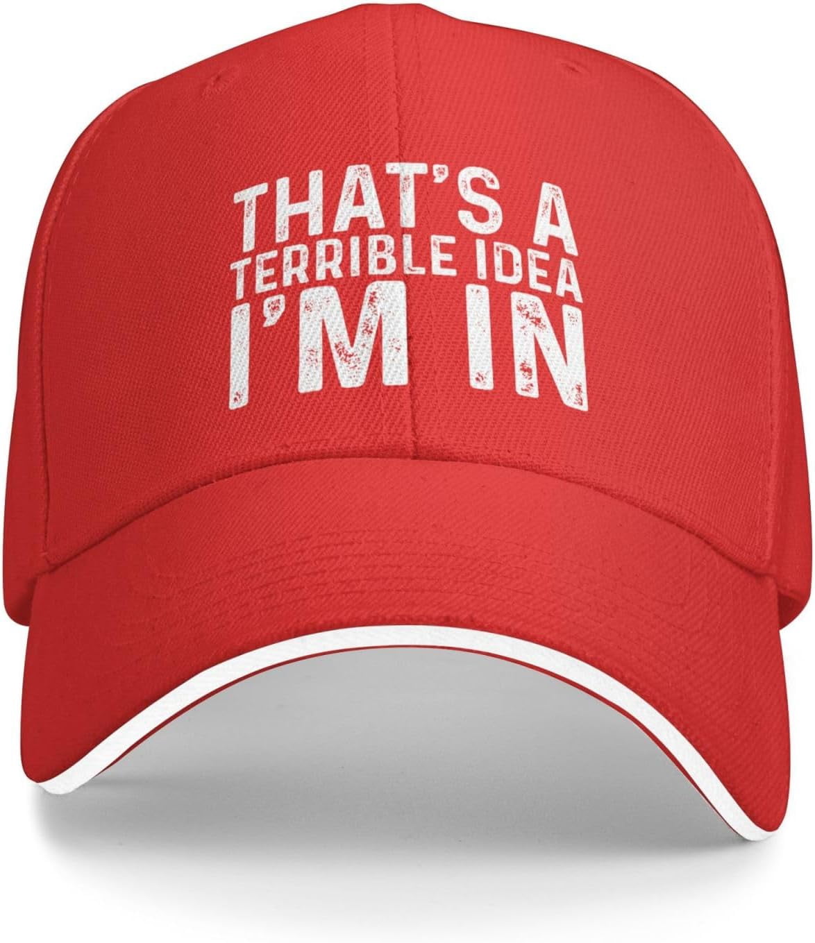 That's A Terrible Idea I'm in Hat for Men Baseball Hats Funny Hats ...
