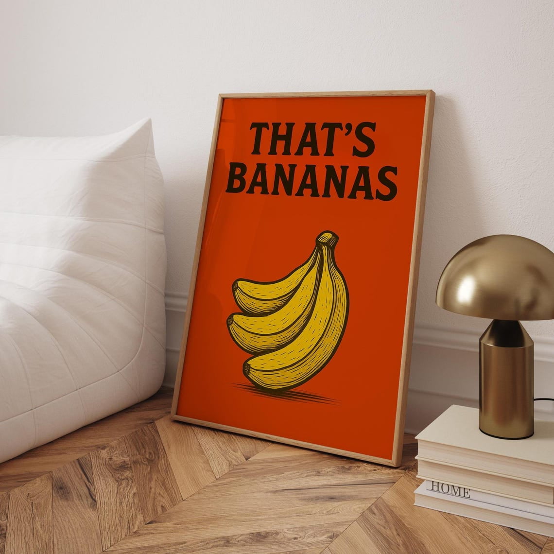That’s Bananas Pop Art Kitchen Retro Typography Fruit Wall Art Quirky ...