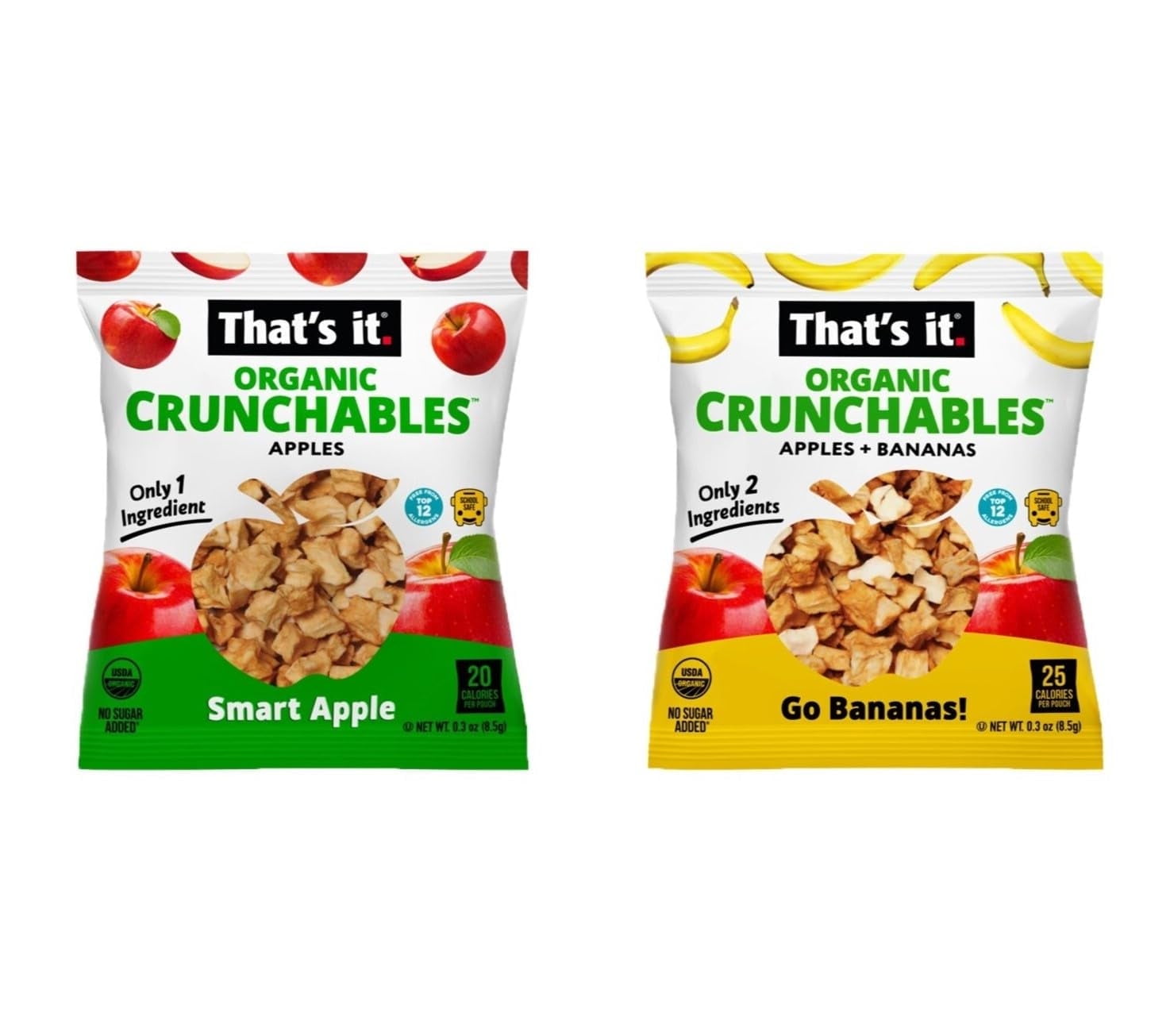 That's It Crunchables Bulk 50-count Variety 100% Organic, Apple ...