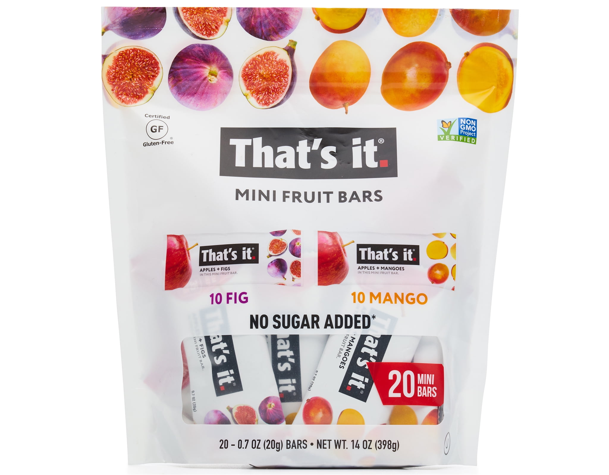 That's It Mini Fruit Bars Variety Pack 20 x 0.7 oz. - Fig + Mango ...