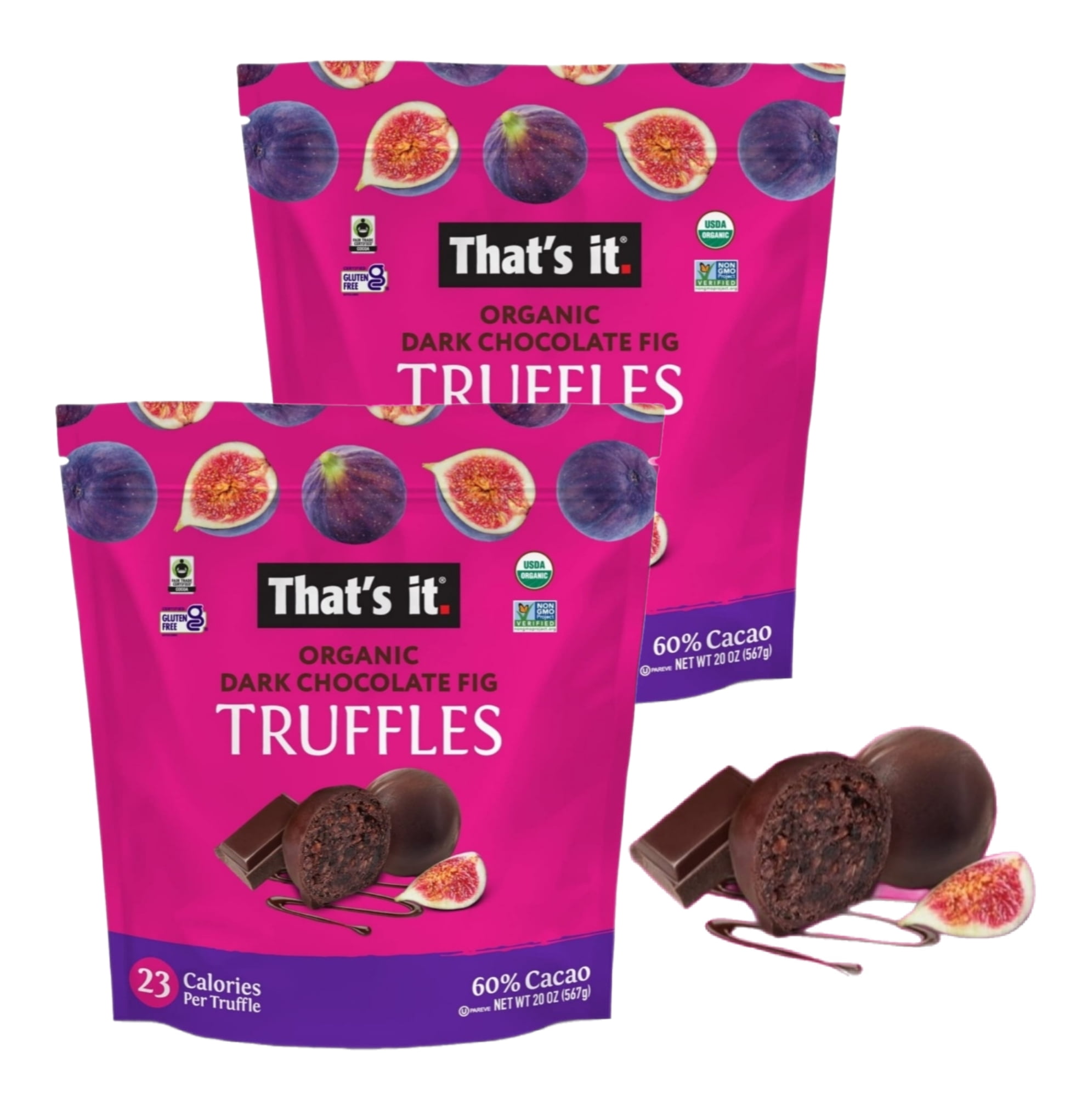 That's it Organic Fig Truffle, Dark Chocolate Fig, 20 Ounce 2 Pack ...