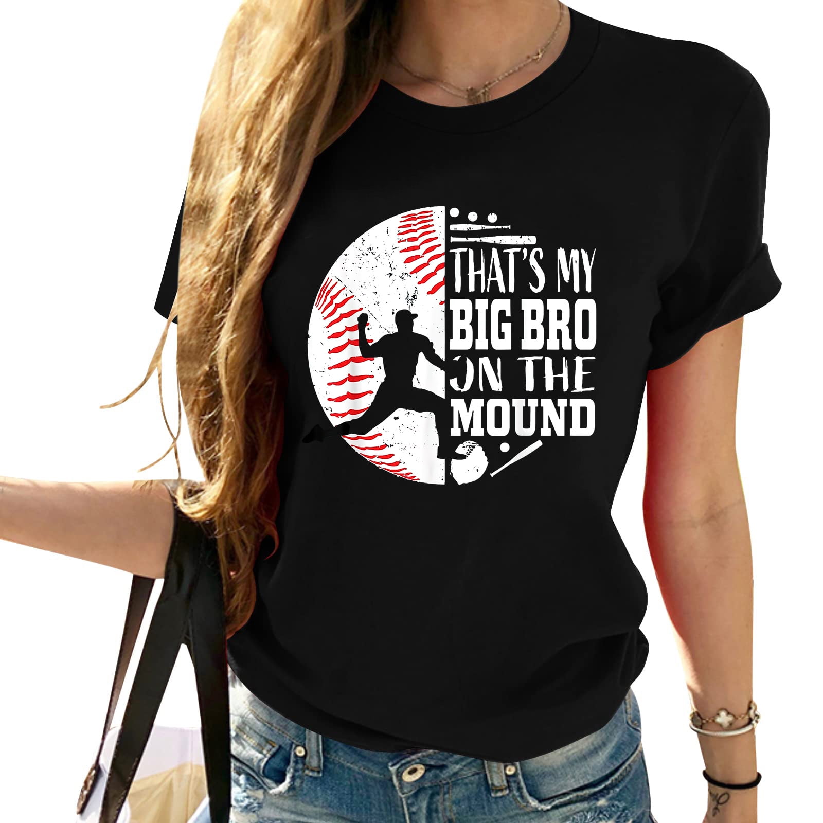 That's My Brother Baseball Pitcher Big Bro Quotes Graphic T-Shirt ...