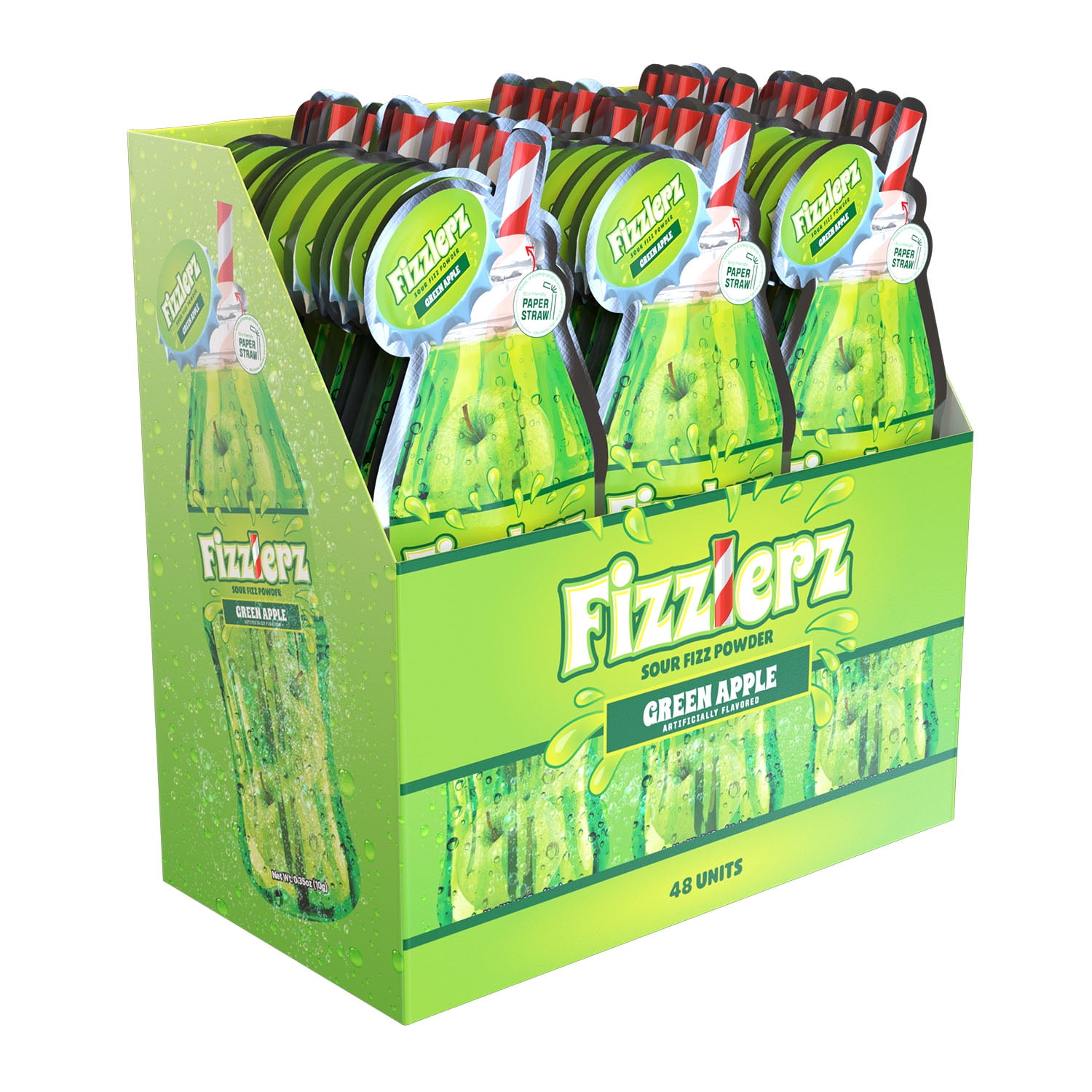 That's Sweet Fizzlerz, Sour Fizz Powder, Green Apple Flavor, 0.35 Ounce ...