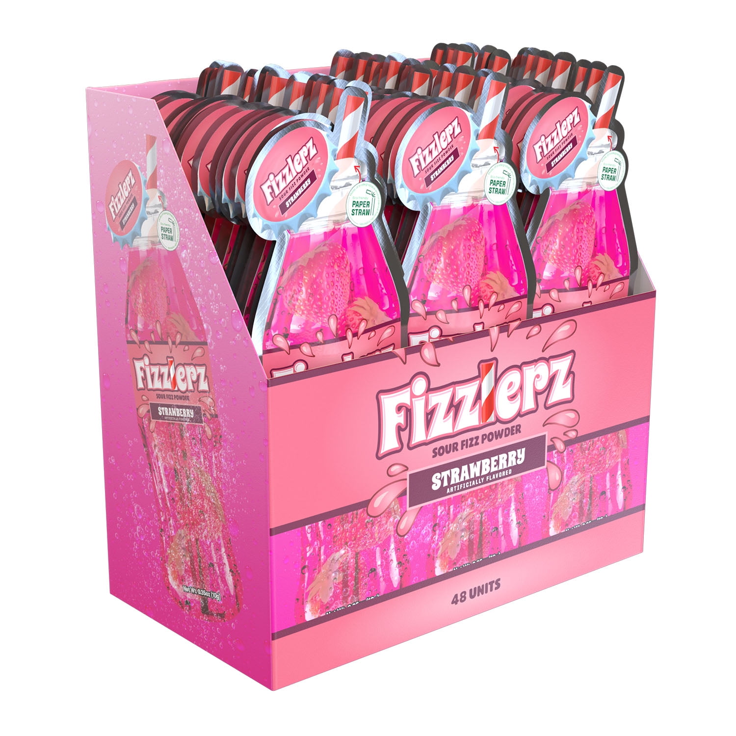 That's Sweet Fizzlerz, Sour Fizz Powder, Strawberry Flavor, 0.35 Ounce ...