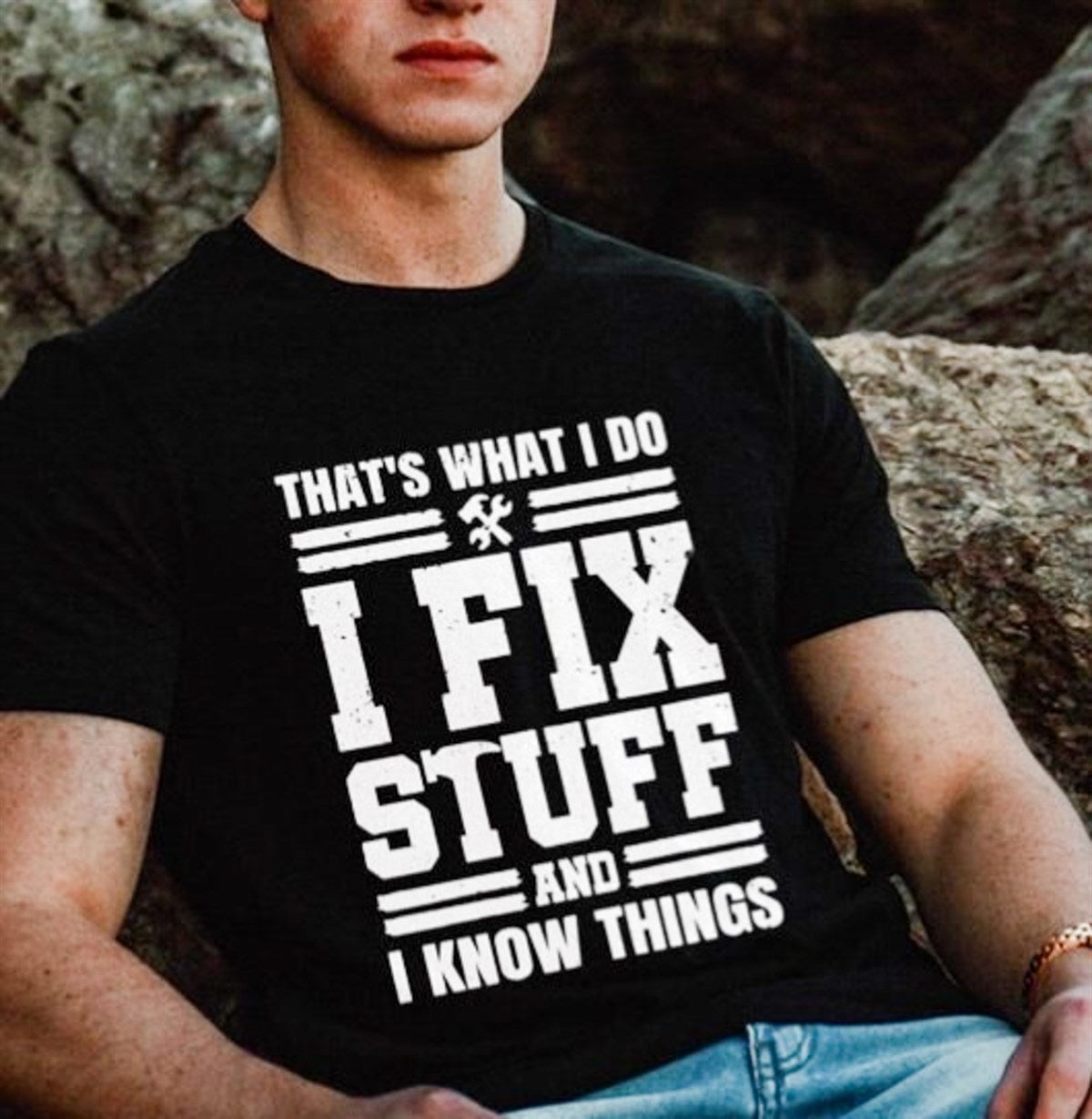 Fix Stuff & Know Things Tee, Pre-Shrunk, Side Seams, Retail Fit Shirt ...