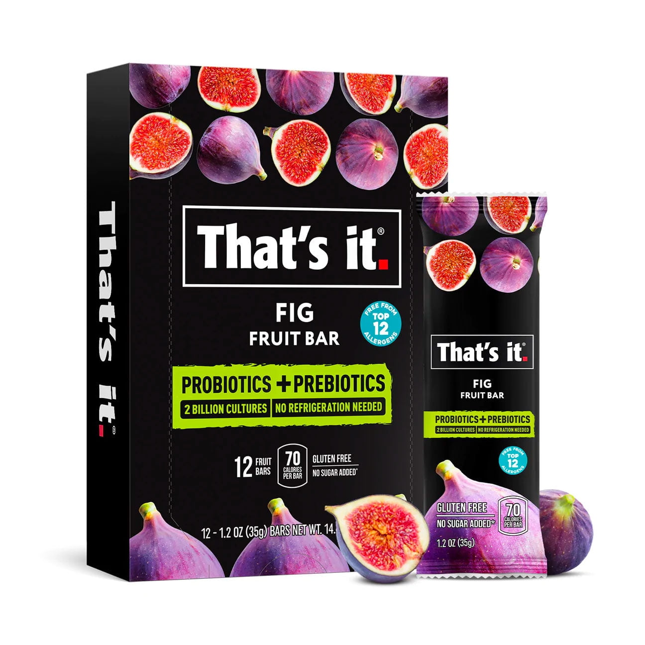 That's it. Apple + Fig Probiotic Bars (12 Pack) - Walmart.com