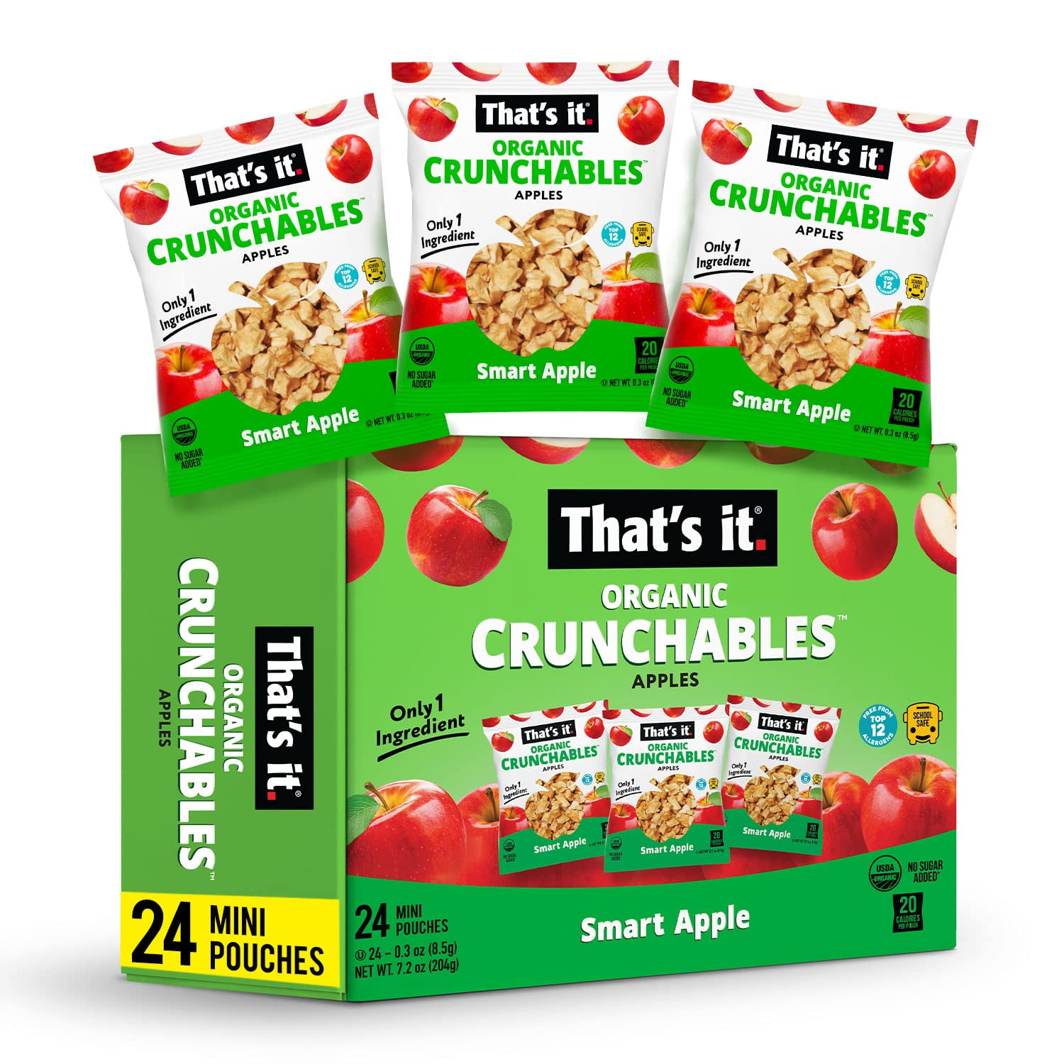That’s it. Crunchables Fruit Snacks for Kids 100% Organic Apple ...