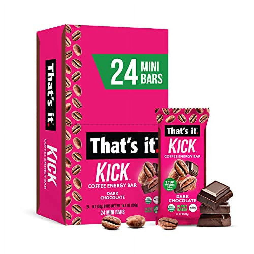 Thatâ€™s it. Kick Coffee Energy Bar, 24 Mini Bars, Plant-Based, Vegan ...