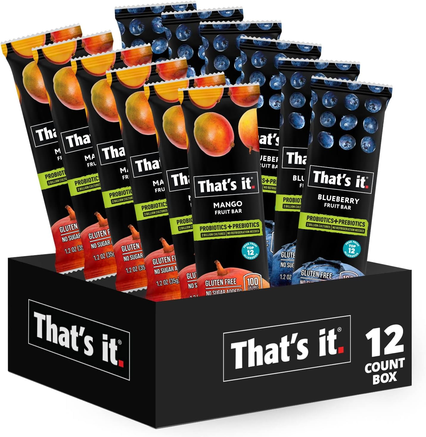 That's it. Probiotic Fruit Bar Variety Pack, Mango & Blueberry Flavors ...