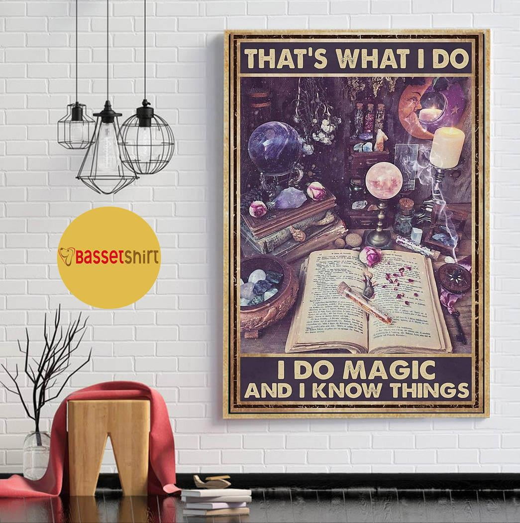 That's what I do I do magic and I know things poster 24 x 36 Inch ...