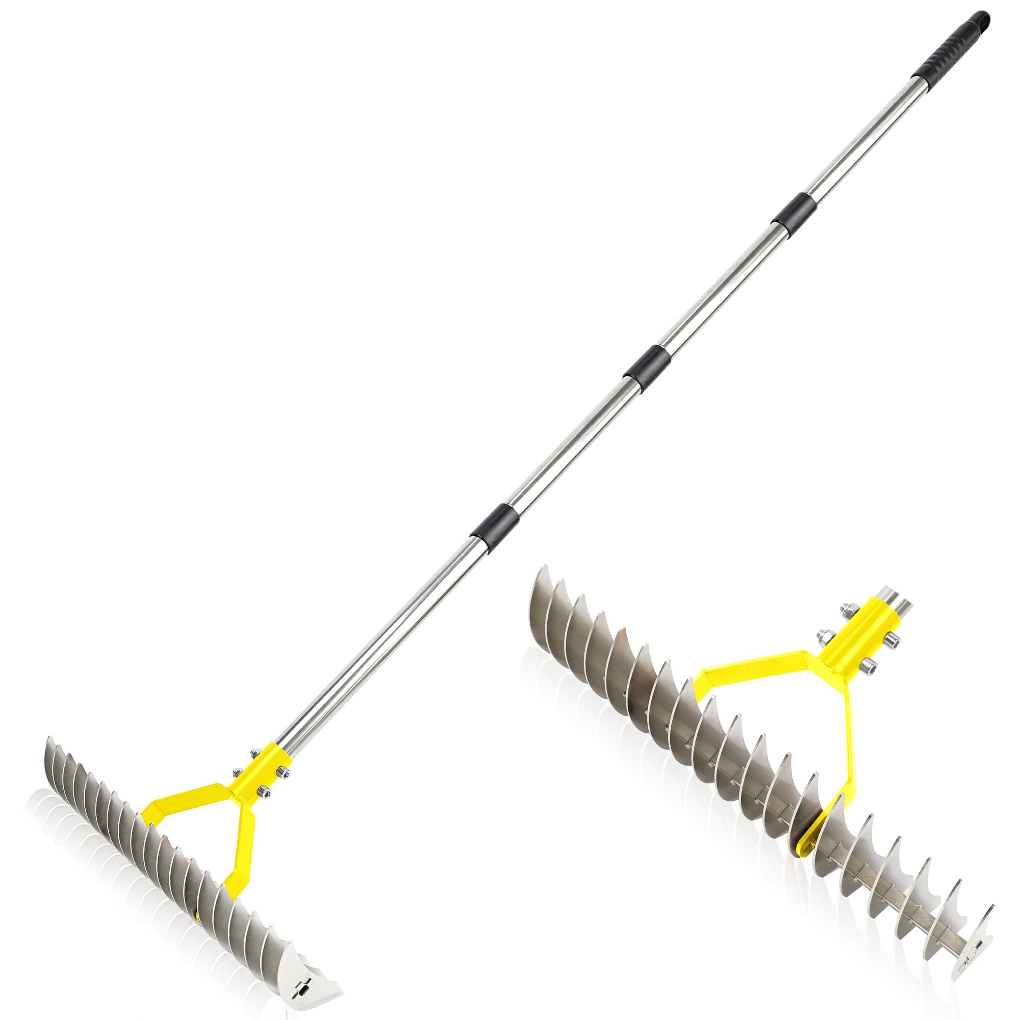 Thatch Rake, 15 Inch OIF8 Wide Dethatcher Rake, Robust Lawn Dethatcher ...