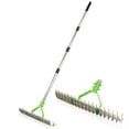 Thatch Rake, 15 Inch Wide HYZ01 Dethatcher Rake, Robust Lawn Dethatcher ...