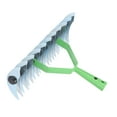 Thatch Rake Stainless Steel Curved Tip Teeth Lawn Rake for Leaves ...