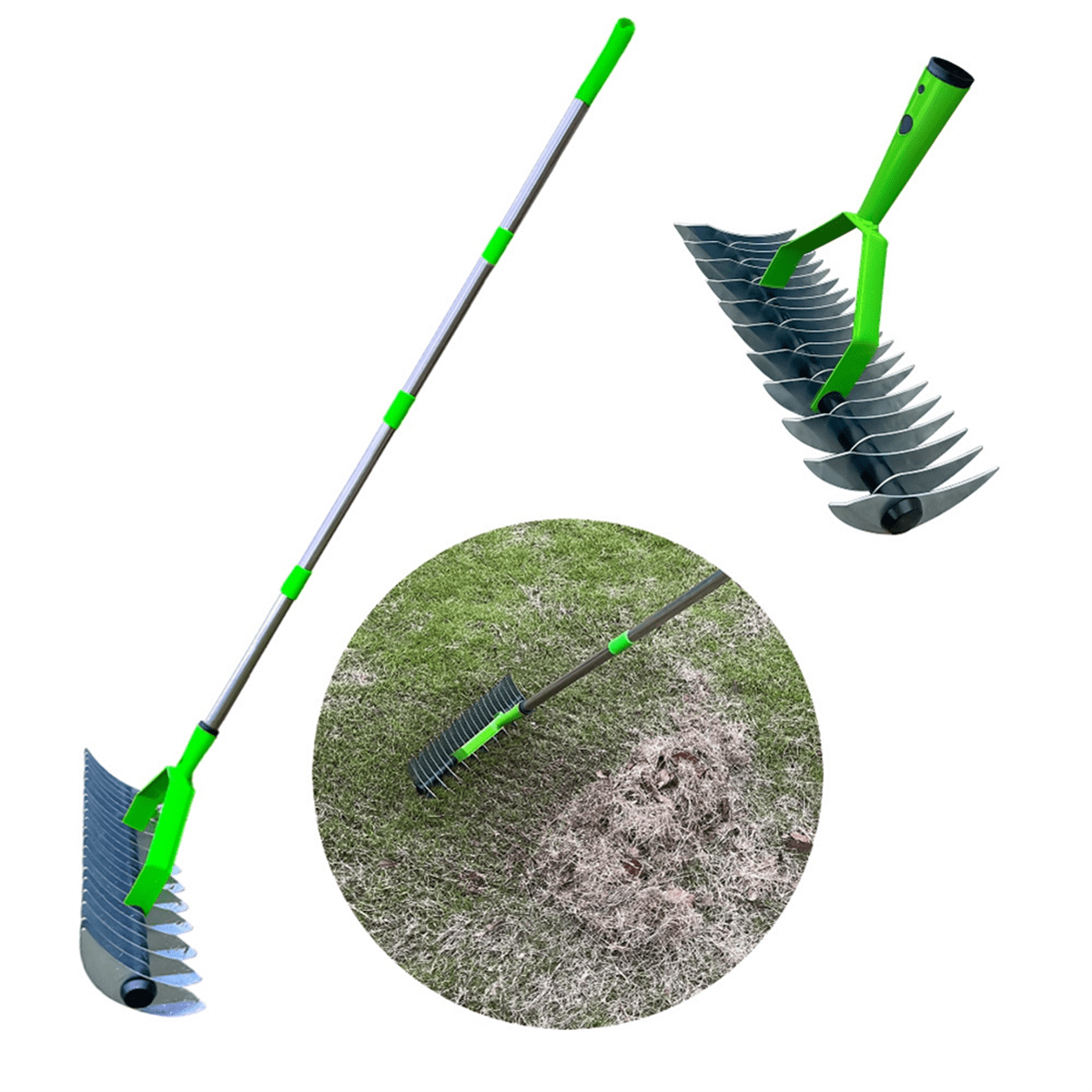 Thatch Rakes, Lawn Weeder Multipurpose Grooming Rakes for Cleaning Dead ...