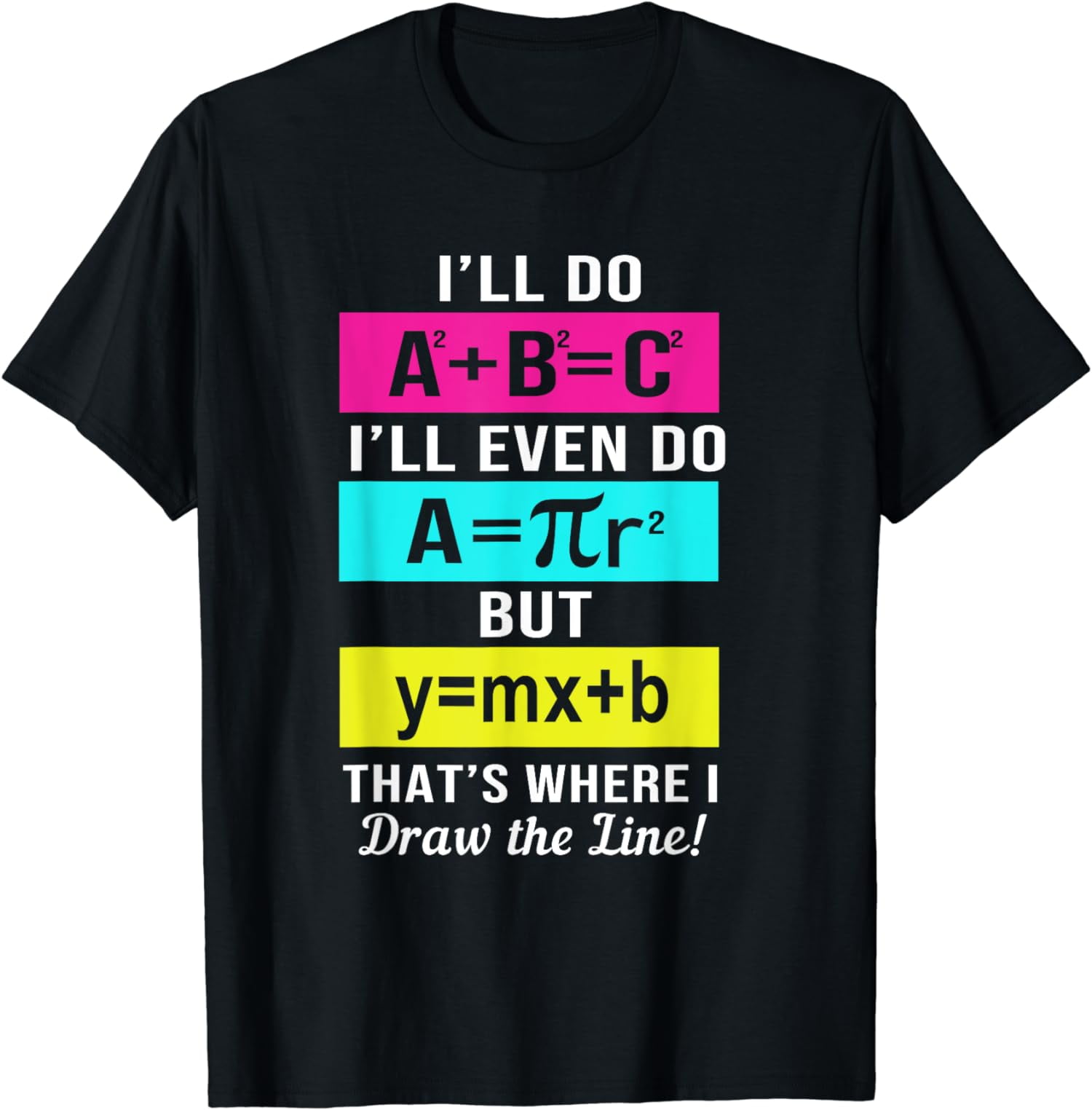 Thats Where I Draw The Line Funny Geometry Math Joke T-Shirt - Walmart.com