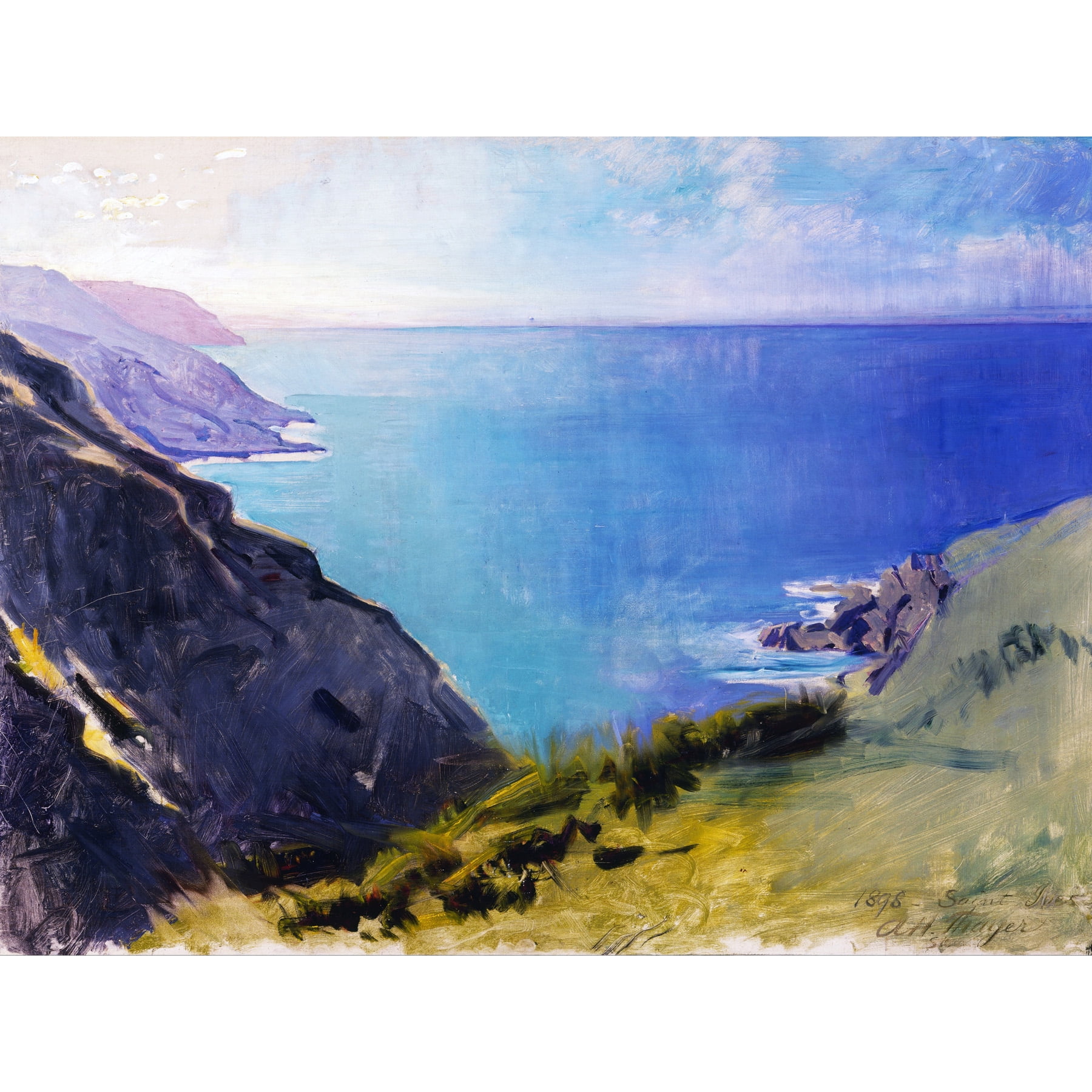 Thayer Cornish Headlands Ocean Landscape Painting Extra Large Art Print ...