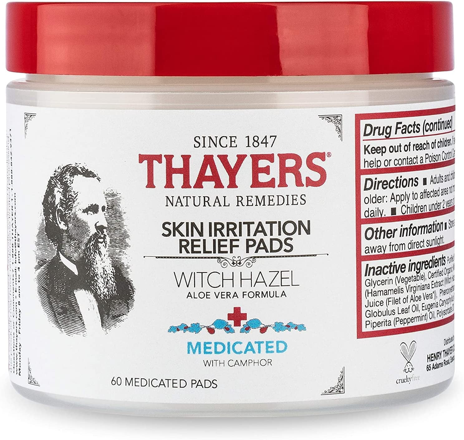 Thayer's Natural Remedies Superhazel Topical Pain Reliever Pads - 1 ...
