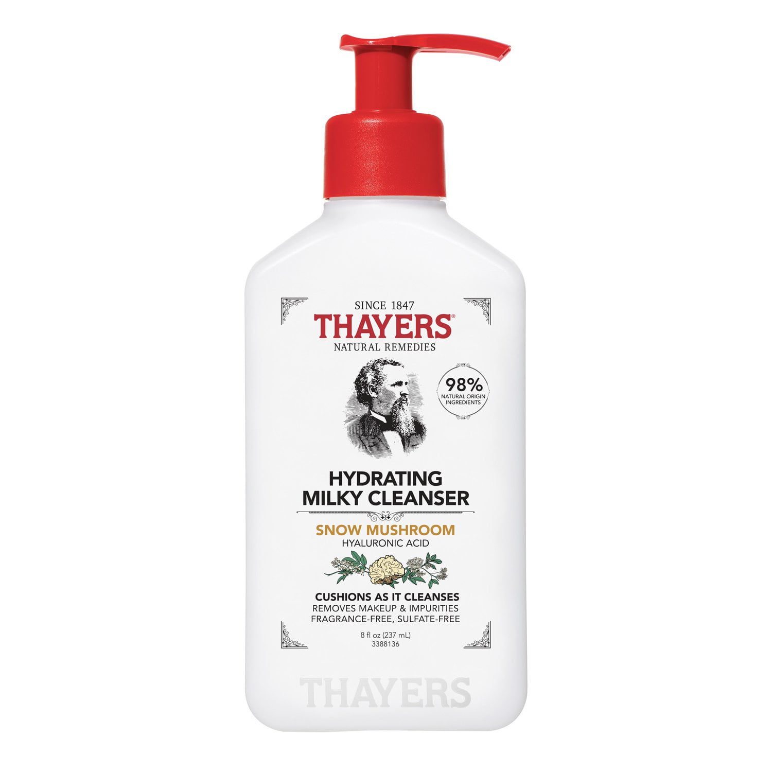 Thayers Natural Moisturizing Face Cleanser, Snow Mushroom Hydrating ...