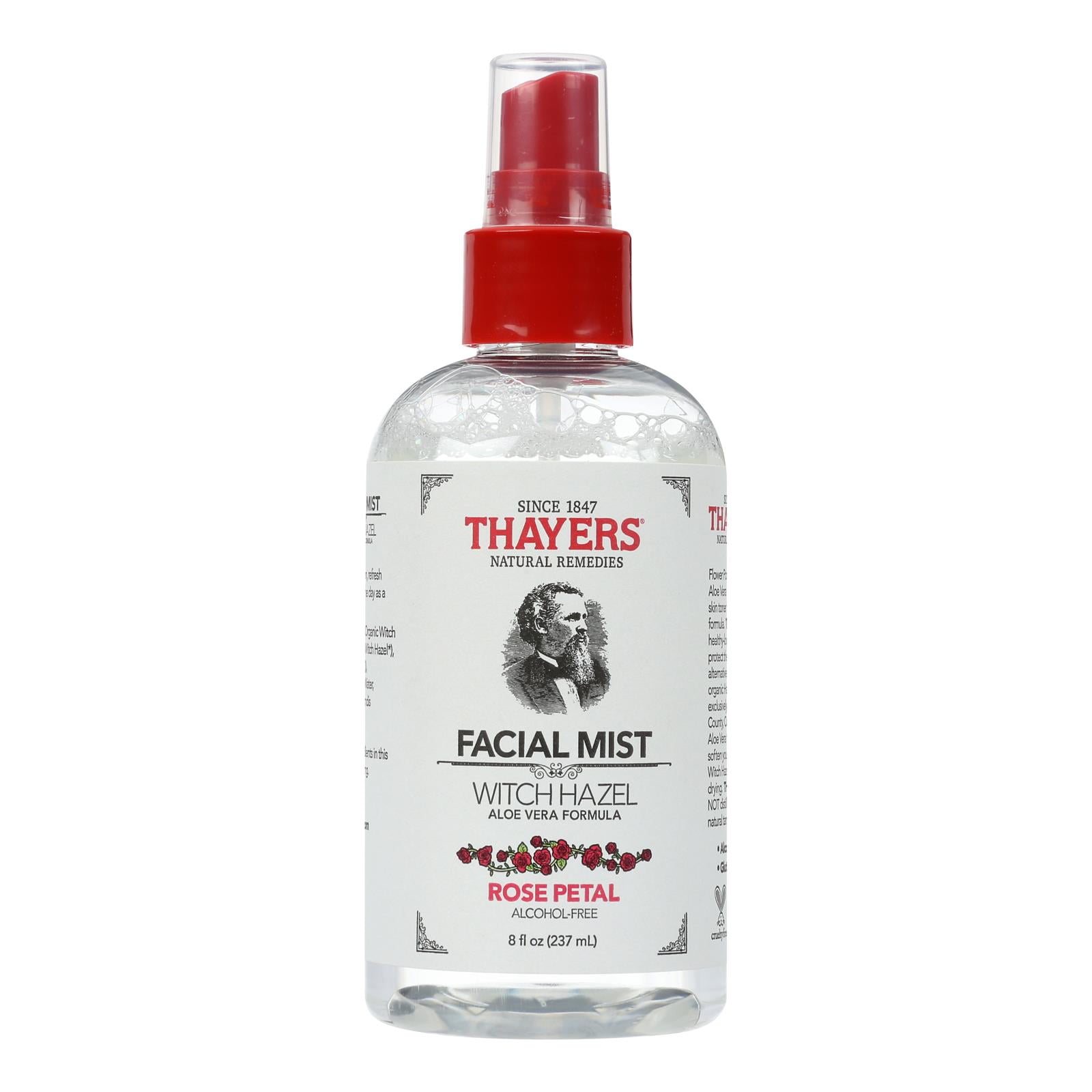 Thayers Witch Hazel Facial Mist Toner Rose Petal Aloe Vera Formula, 8 ...