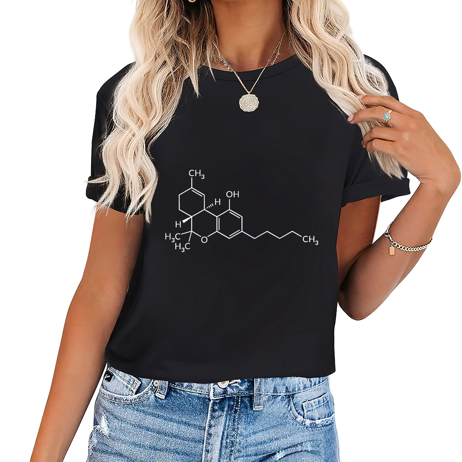 Thc Molecule Tetrahydrocannabinol Tshirt Chemical Structure T-Shirt ...