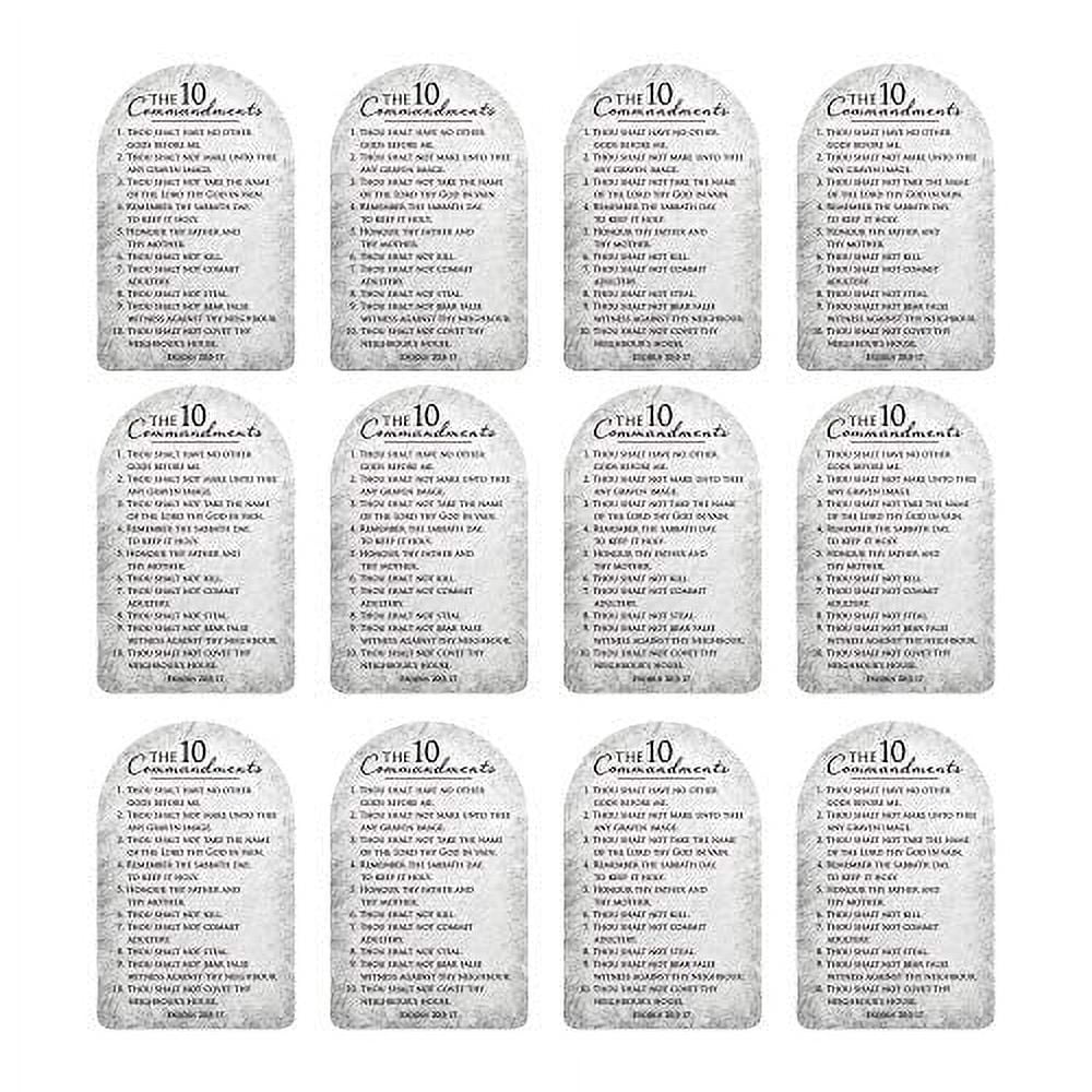 The 10 Commandments Textured White 2.5 x 4 Cardstock Bookmark Pack of ...