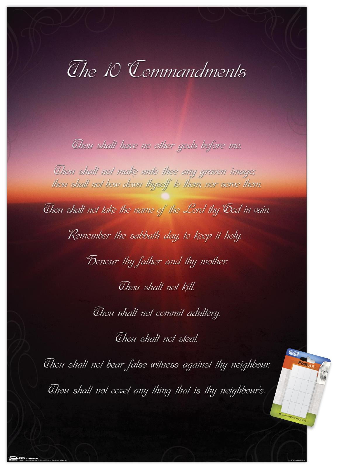The 10 Commandments Wall Poster, 14.725" x 22.375" - Walmart.com