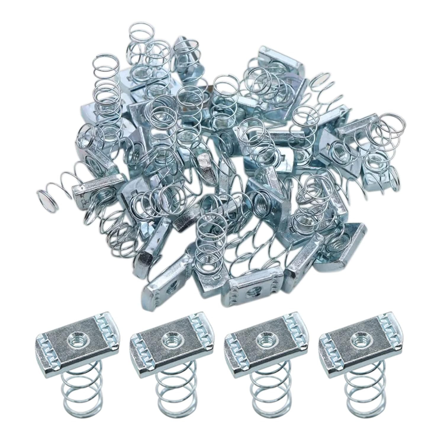 The (100) Strut Channel Nuts, 1/4-20 Spring Channel Nuts with Zinc ...