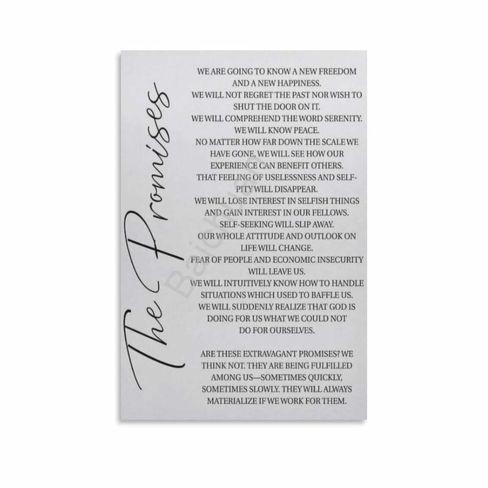 The 12 Steps Addiction Recovery Poster 10 Canvas Painting Wall Art ...