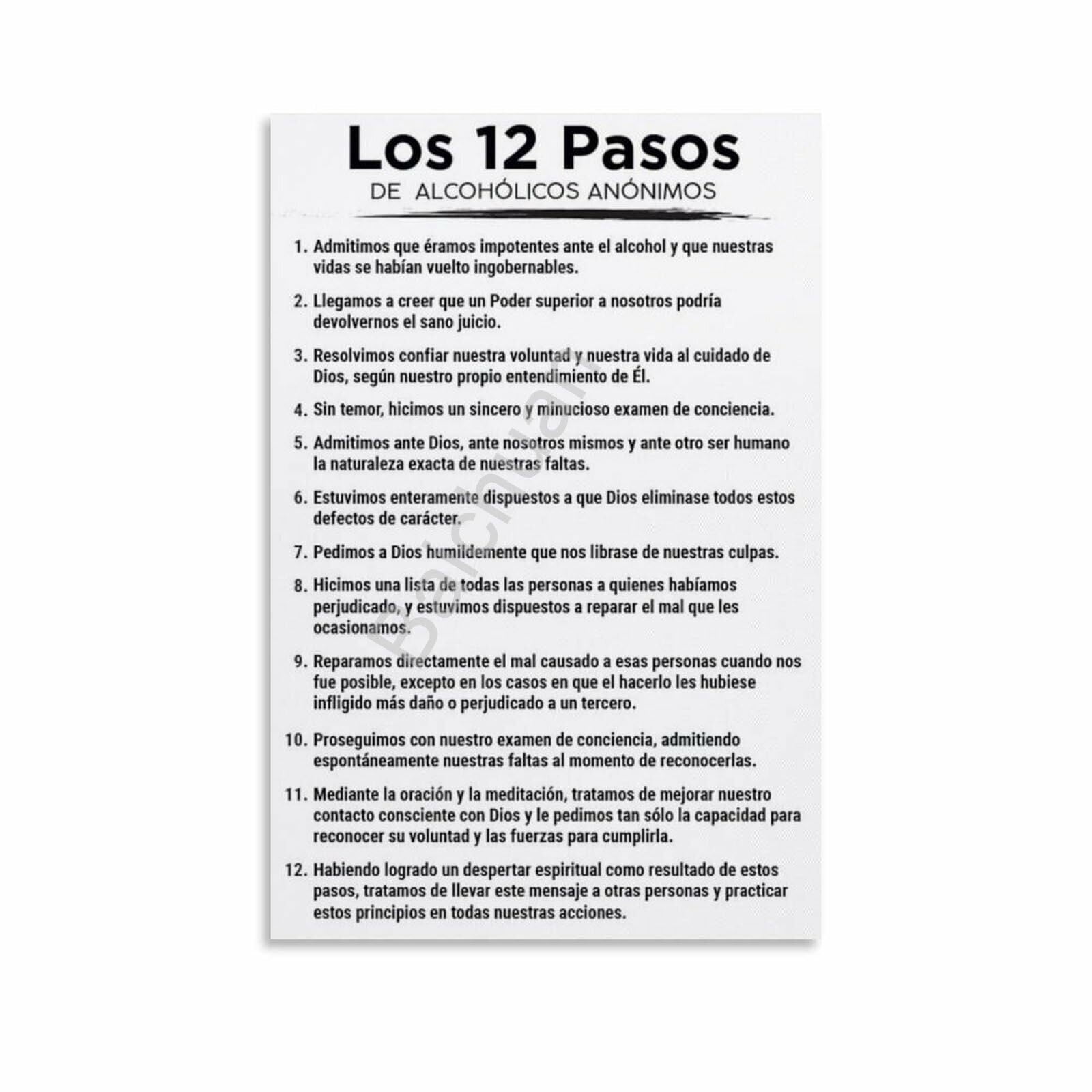The 12 Steps Addiction Recovery Poster 6 Canvas Painting Posters And ...
