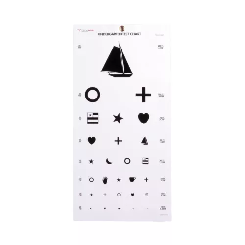 The 20 Foot Distance Wall Mount Preschool Eye Chart Picture - Walmart.com