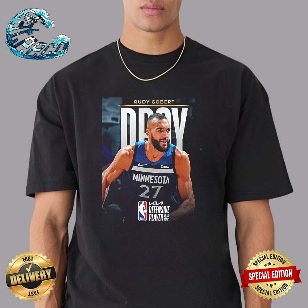 The 2023-24 Kia Defensive Player Of The Year Is Rudy Gobert T-Shirt ...